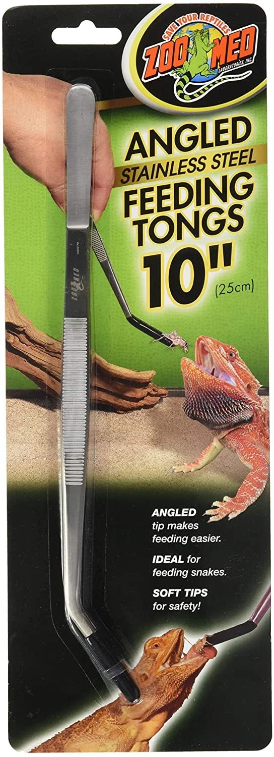 Zoomed Angled Feeding Tongs – Tropical Exotics