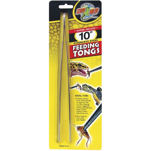 Zoomed: Stainless Steel Feeding Tongs – Tropical Exotics